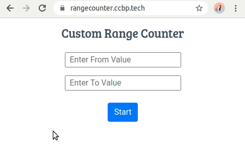 GitHub - bukka5sandhya/Custom-Range-Counter